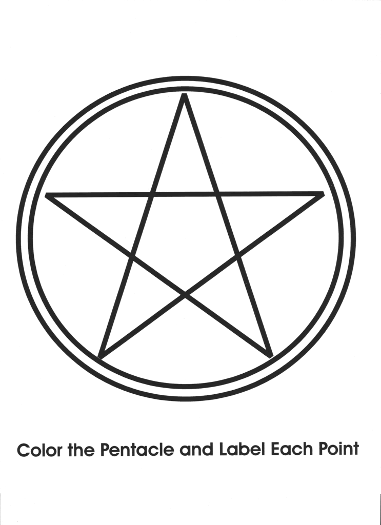 Pentacle Coloring Pages Sketch Coloring Page