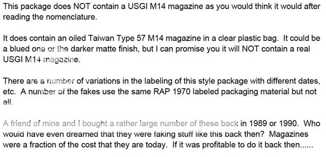 I need help identifying these M14 Magazines | M14 Forum